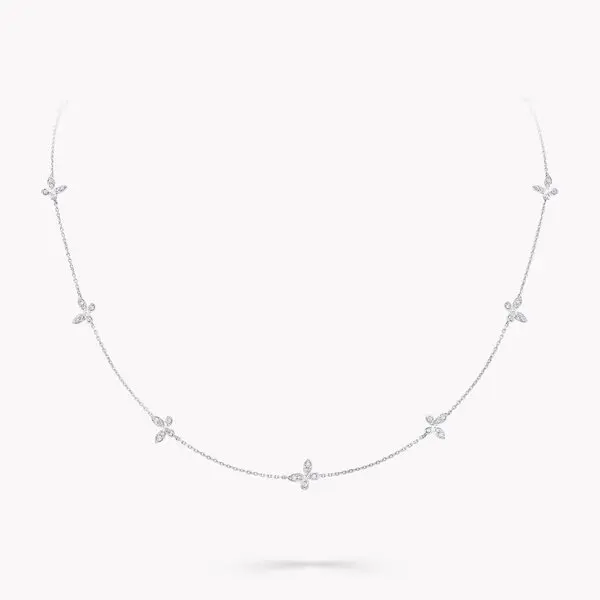 Graff Pavé Butterfly Diamond Necklace - White Gold