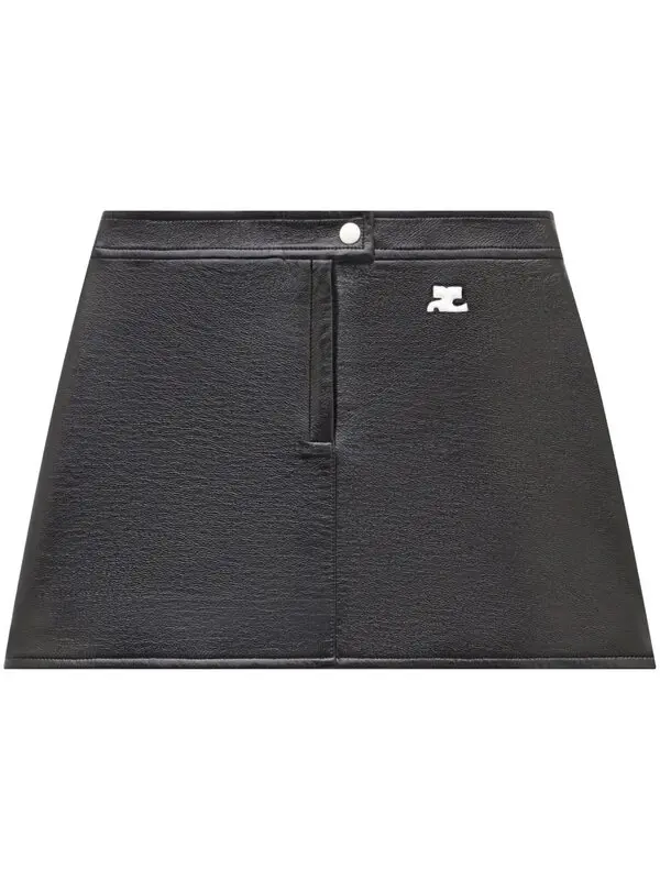 COURREGES Vinyl Mini Skirt - Black