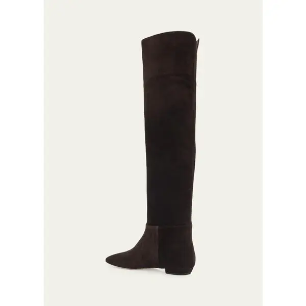 GIANVITO ROSSI Suede Over-the-knee Boots - Moka