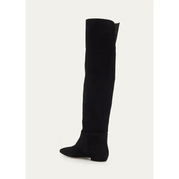 GIANVITO ROSSI Suede Over-the-knee Boots - Moka