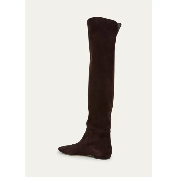 GIANVITO ROSSI Suede Over-the-knee Boots - Moka