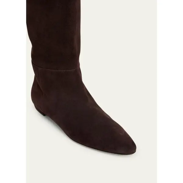 GIANVITO ROSSI Suede Over-the-knee Boots - Moka