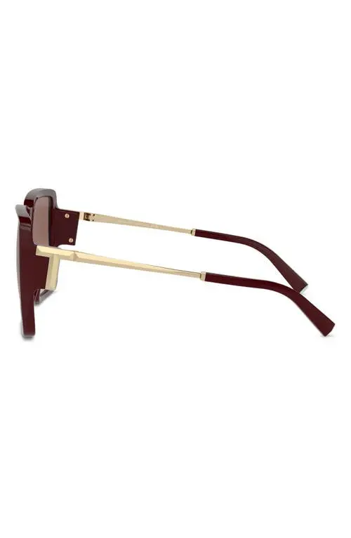 Tiffany & Co. 55mm Square Sunglasses - Burgundy
