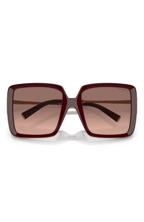 Tiffany & Co. 55mm Square Sunglasses - Burgundy