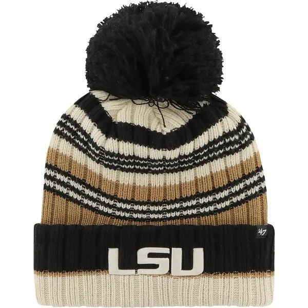 '47 Lsu Tigers Barista Cuffed Knit Hat With Pom