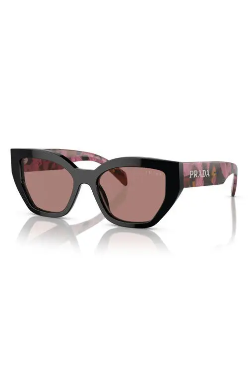 Prada 55mm Butterfly Sunglasses - Lite Brown