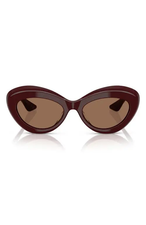Oliver Spencer X Khaite 1968c 53mm Oval Sunglasses - Burgundy