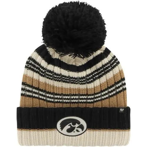 '47 Iowa Hawkeyes Barista Cuffed Knit Hat With Pom