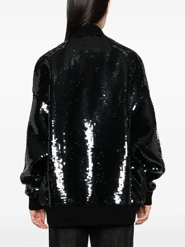 Rick Owens Peter Sequin-embellished Bomber Jacket - Black