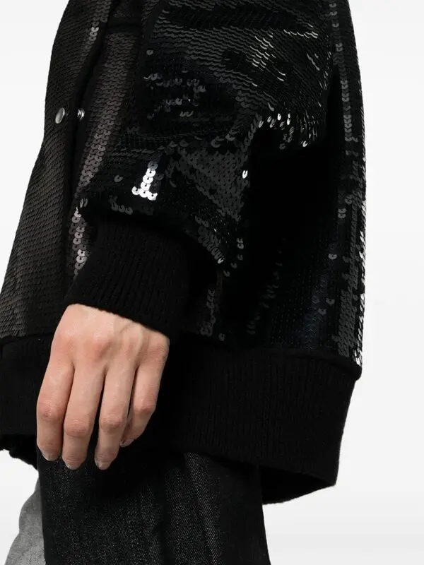 Rick Owens Peter Sequin-embellished Bomber Jacket - Black