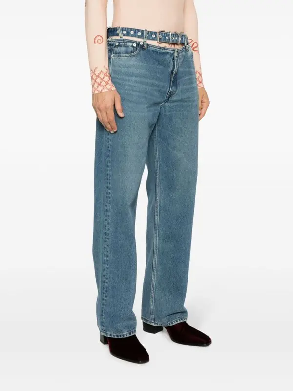 Y/Project Evergreen Y Belt Jeans - Blue - 50% Off | Editorialist