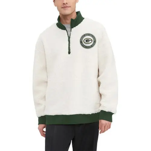 Tommy Hilfiger Green Bay Packers Sherpa Quarter-zip Sweatshirt