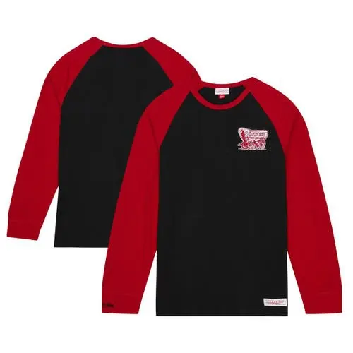 Mitchell & Ness Oklahoma Sooners Legendary Slub Raglan Long Sleeve T-shirt - Black