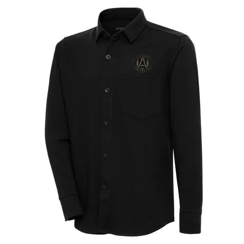 ANTIGUA Atlanta United Fc Streamer Diamond Button-up Shacket