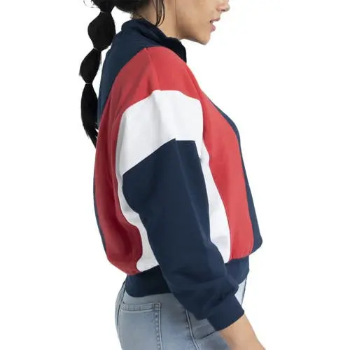 LUSSO Boston Red Sox Malia Quarter-zip Sweatshirt