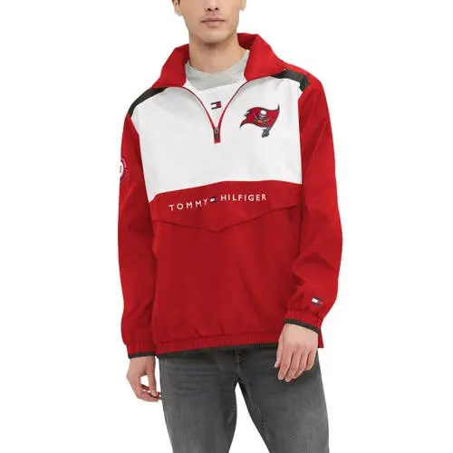 Tommy Hilfiger Tampa Bay Buccaneers Half-zip Hooded Top