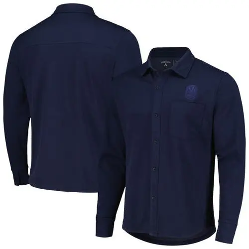 ANTIGUA Nashville Sc Streamer Diamond Button-up Shacket - Navy