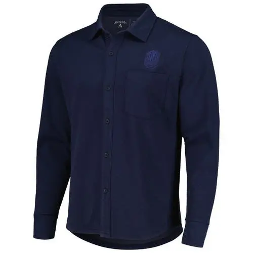 ANTIGUA Nashville Sc Streamer Diamond Button-up Shacket - Navy