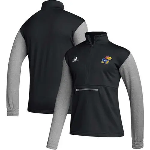 Adidas Kansas Jayhawks Sideline Aeroready Half-zip Top