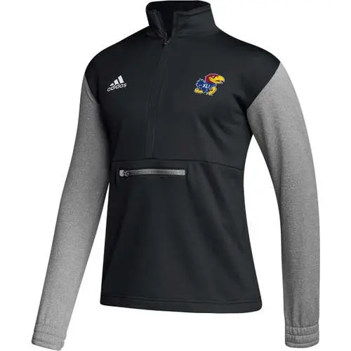 Adidas Kansas Jayhawks Sideline Aeroready Half-zip Top