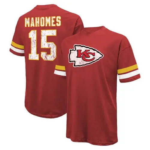 MAJESTIC THREADS Patrick Mahomes Kansas City Chiefs Name & Number Oversize Fit T-shirt - Red