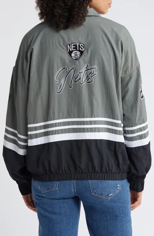 WEAR BY ERIN ANDREWS Brooklyn Nets Vintage Full-zip Windbreaker