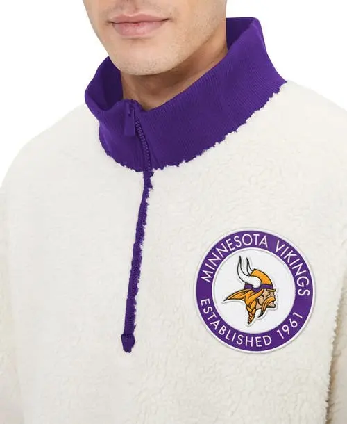 Tommy Hilfiger Minnesota Vikings Sherpa Quarter-zip Sweatshirt