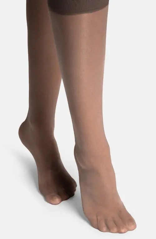 Wolford Satin Touch Knee Highs - Nearly Black