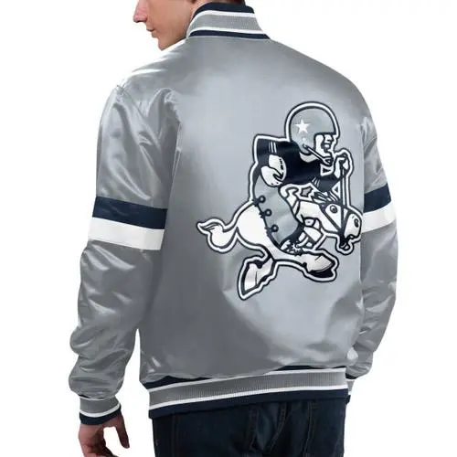 STARTER Dallas Cowboys Home Game Satin Full-snap Varsity Jacket