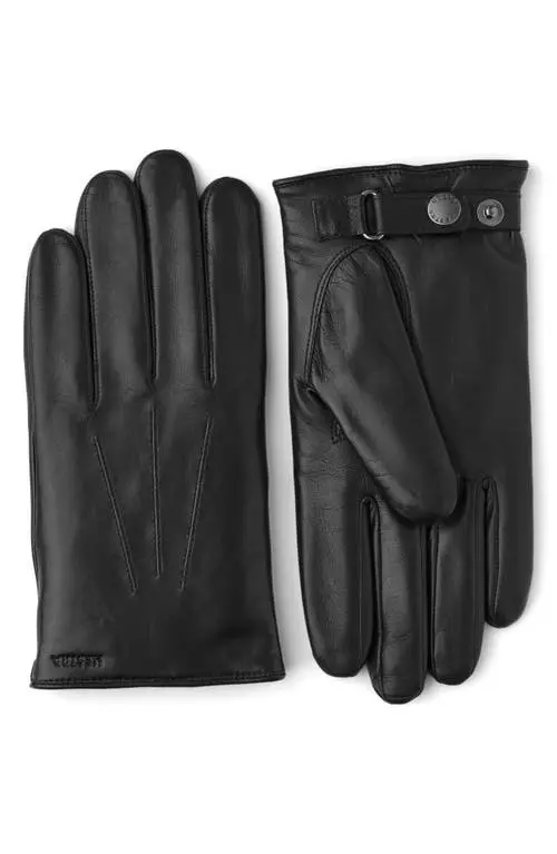 HESTRA Nelson Hairsheep Leather Gloves - Black