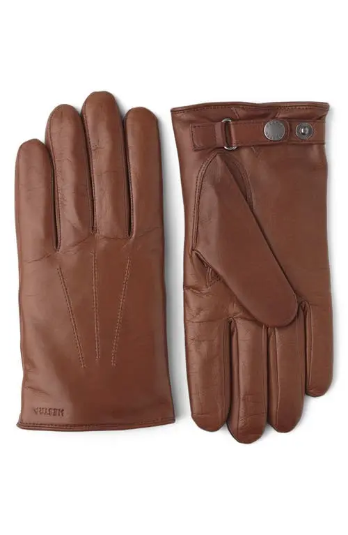 HESTRA Nelson Hairsheep Leather Gloves - Chestnut