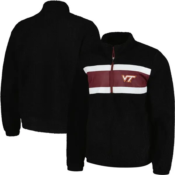 G-III SPORTS BY CARL BANKS Virginia Tech Hokies Pinch Runner Half-zip Top - Black