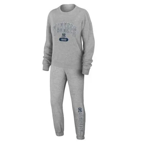 WEAR BY ERIN ANDREWS New York Yankees Knitted Lounge Set - Gray