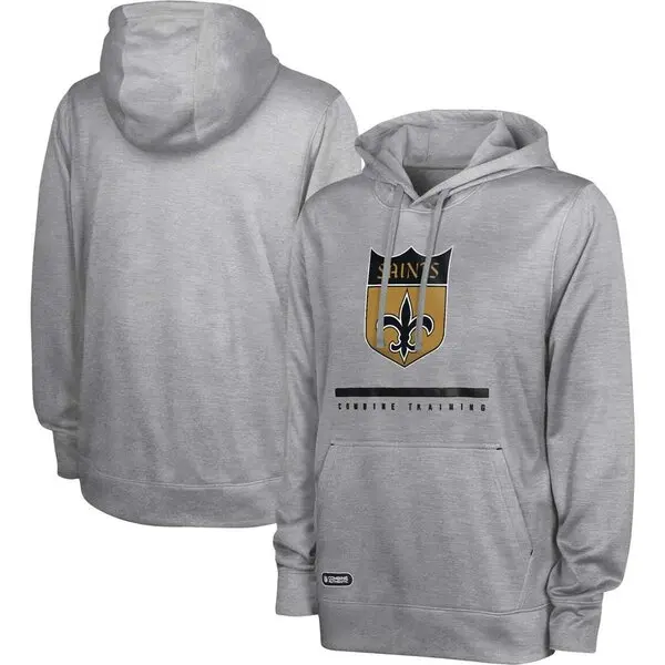 OUTERSTUFF New Orleans Saints Grid Drill Streak Fleece Pullover Hoodie