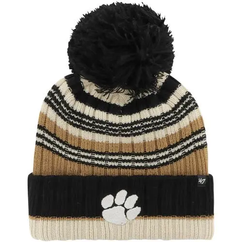 '47 Clemson Tigers Barista Cuffed Knit Hat With Pom