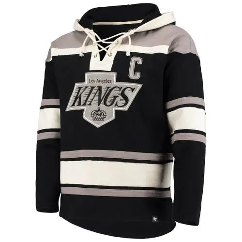 '47 47 Los Angeles Kings Wayne Gretzky Retired Player Name & Number Lacer Pullover Hoodie