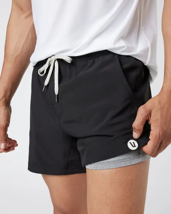 Vuori Kore Lined 5" Shorts - Black