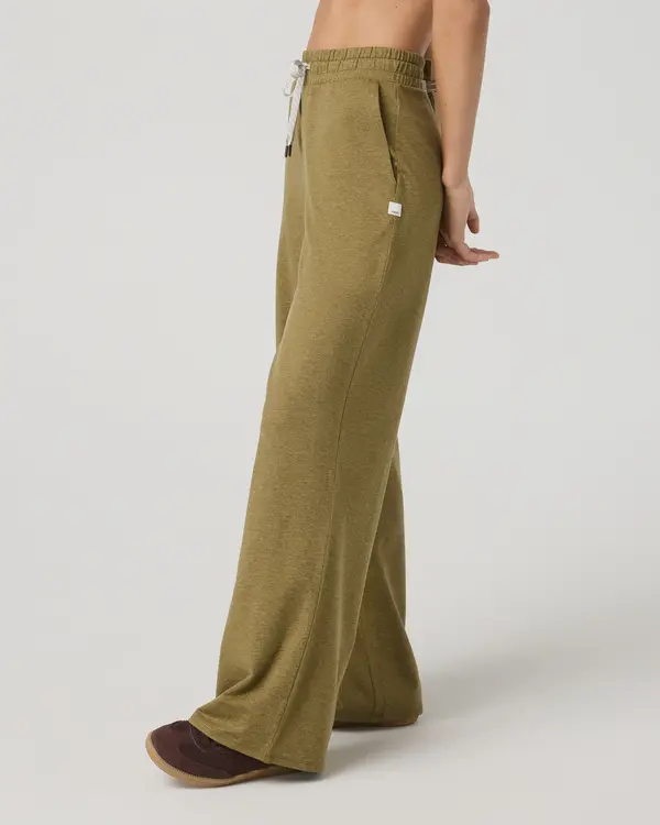 Vuori Halo Essential Wide-leg Pants - Saguaro Heather