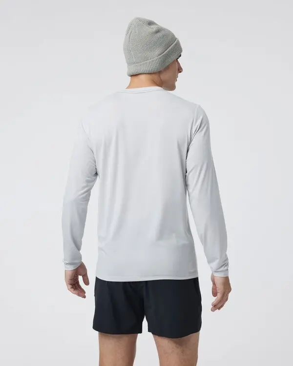 Vuori Long Sleeve Current Tech Tee - Frost Grey