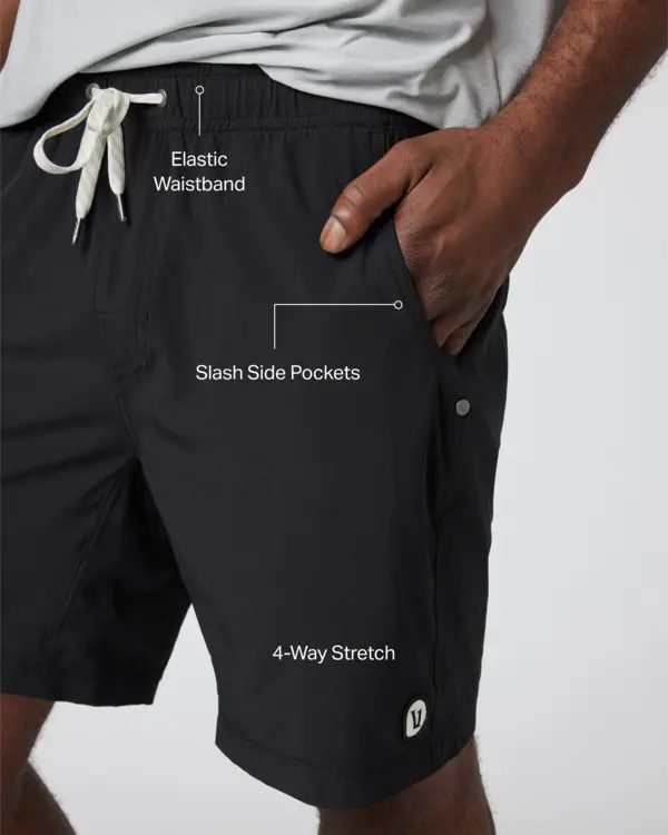 Vuori Kore 7" Unlined Shorts - Black