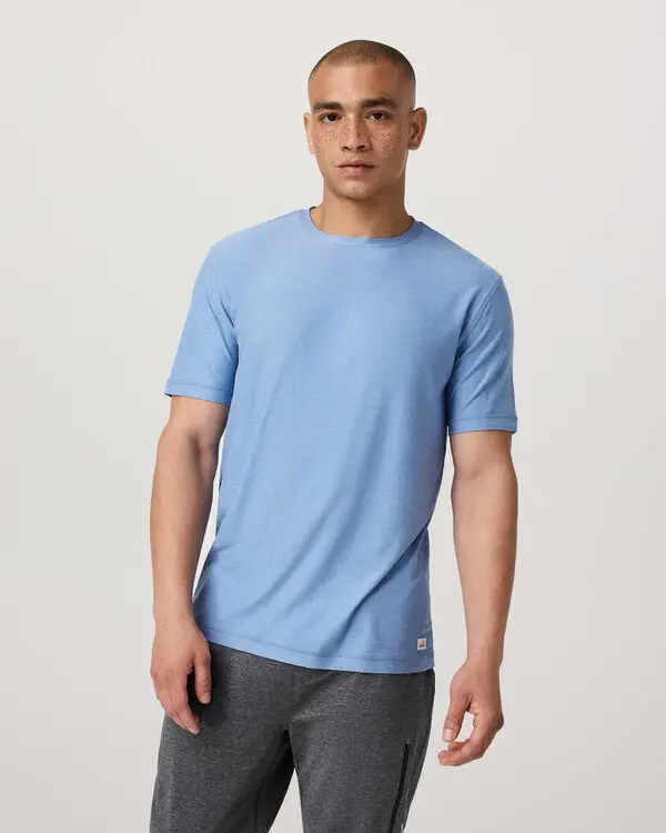 Vuori Strato Tech T-shirt - Isle Blue Heather