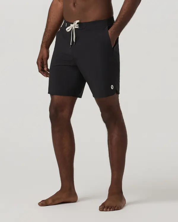 Vuori Boardshorts - Black Solid Waistband