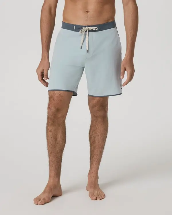 Vuori Boardshorts - Blue Haze Linen Texture