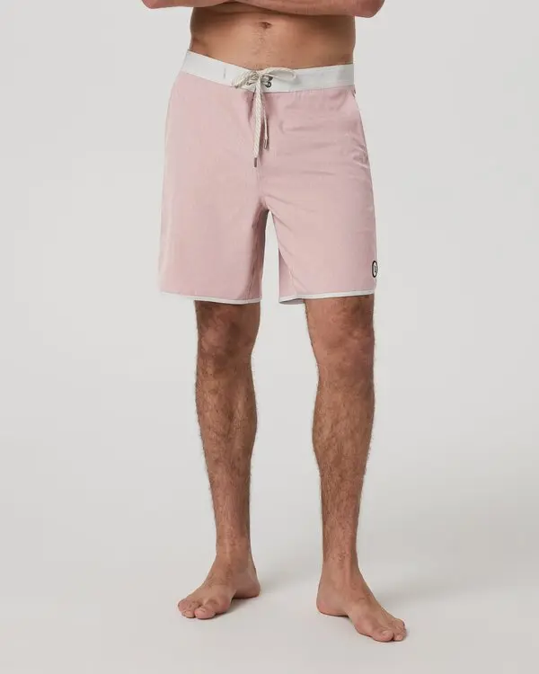 Vuori Boardshorts - Mauve Linen Texture