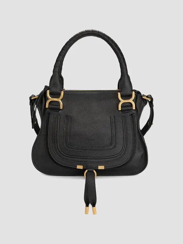 Chloé Marcie Leather Satchel - Black