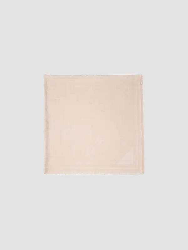 Prada Symbole Silk And Wool Jacquard Shawl - Light Beige