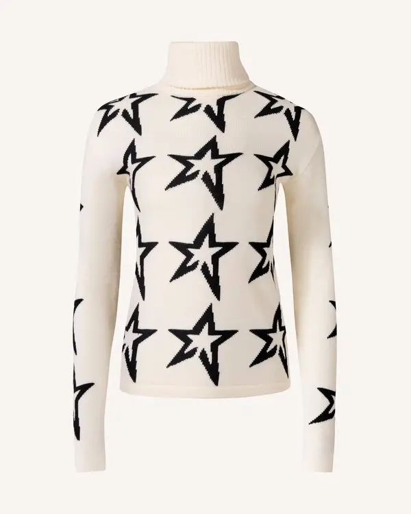 Perfect Moment Star Dust Merino Wool Sweater - White