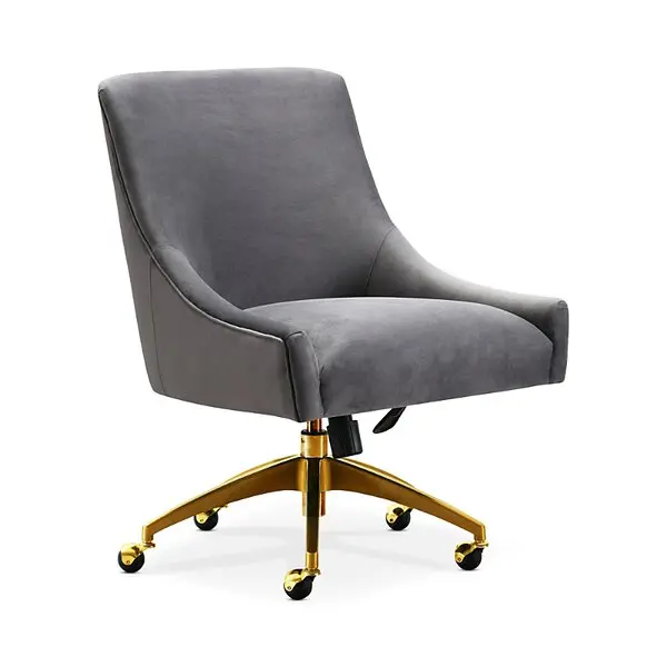 TOV FURNITURE Beatrix Office Swivel Chair - Gray