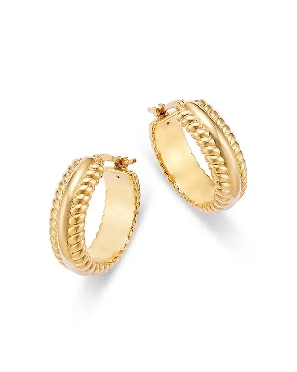 Bloomingdale'S 14k Yellow Hoop Earrings - Gold