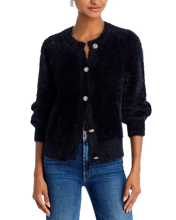 Aqua Eyelash Cardigan Exclusive - Black